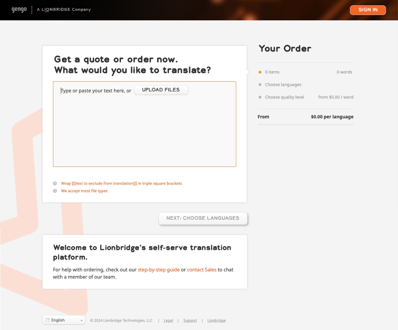 How To Use Lionbridge’s Online Translation Ordering Platform