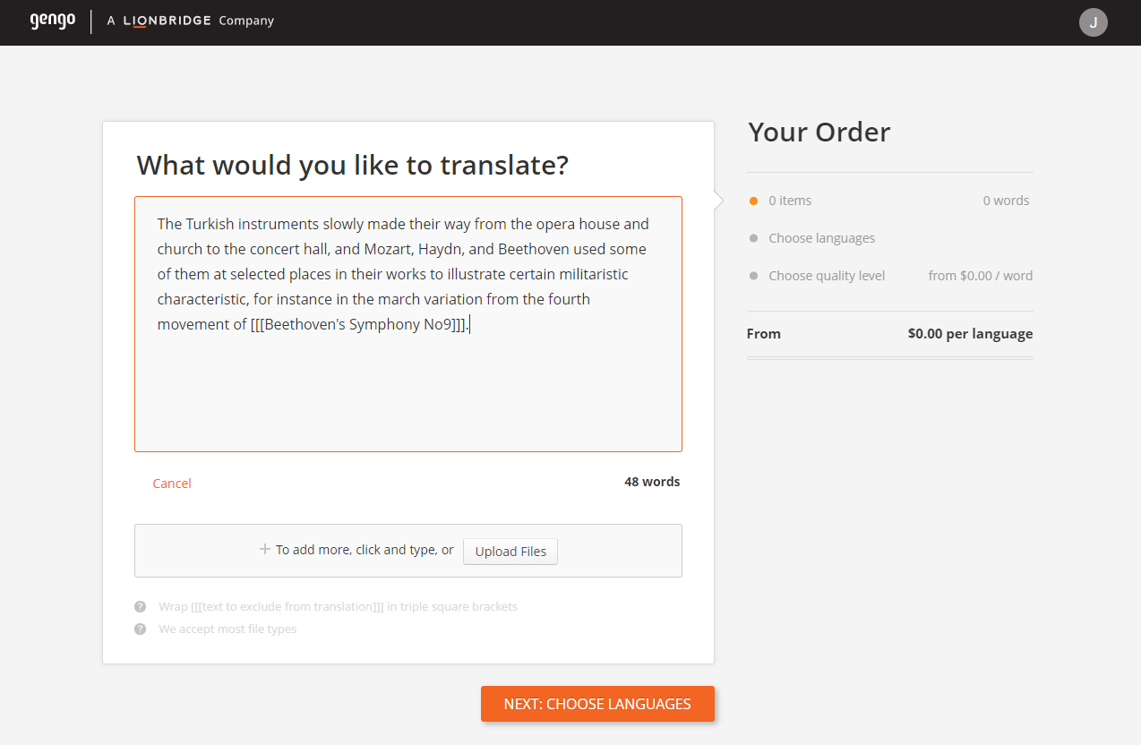 How To Use Lionbridge’s Online Translation Ordering Platform