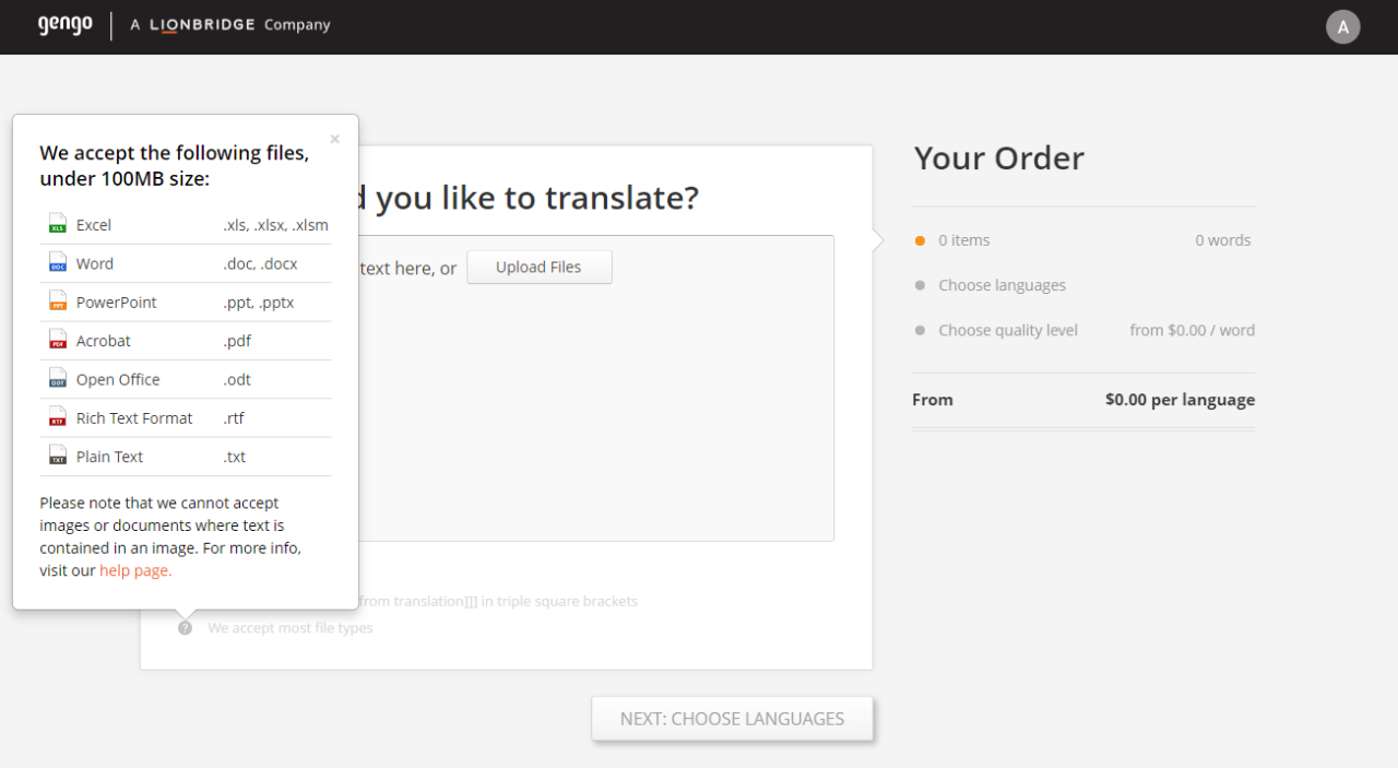 How To Use Lionbridge’s Online Translation Ordering Platform