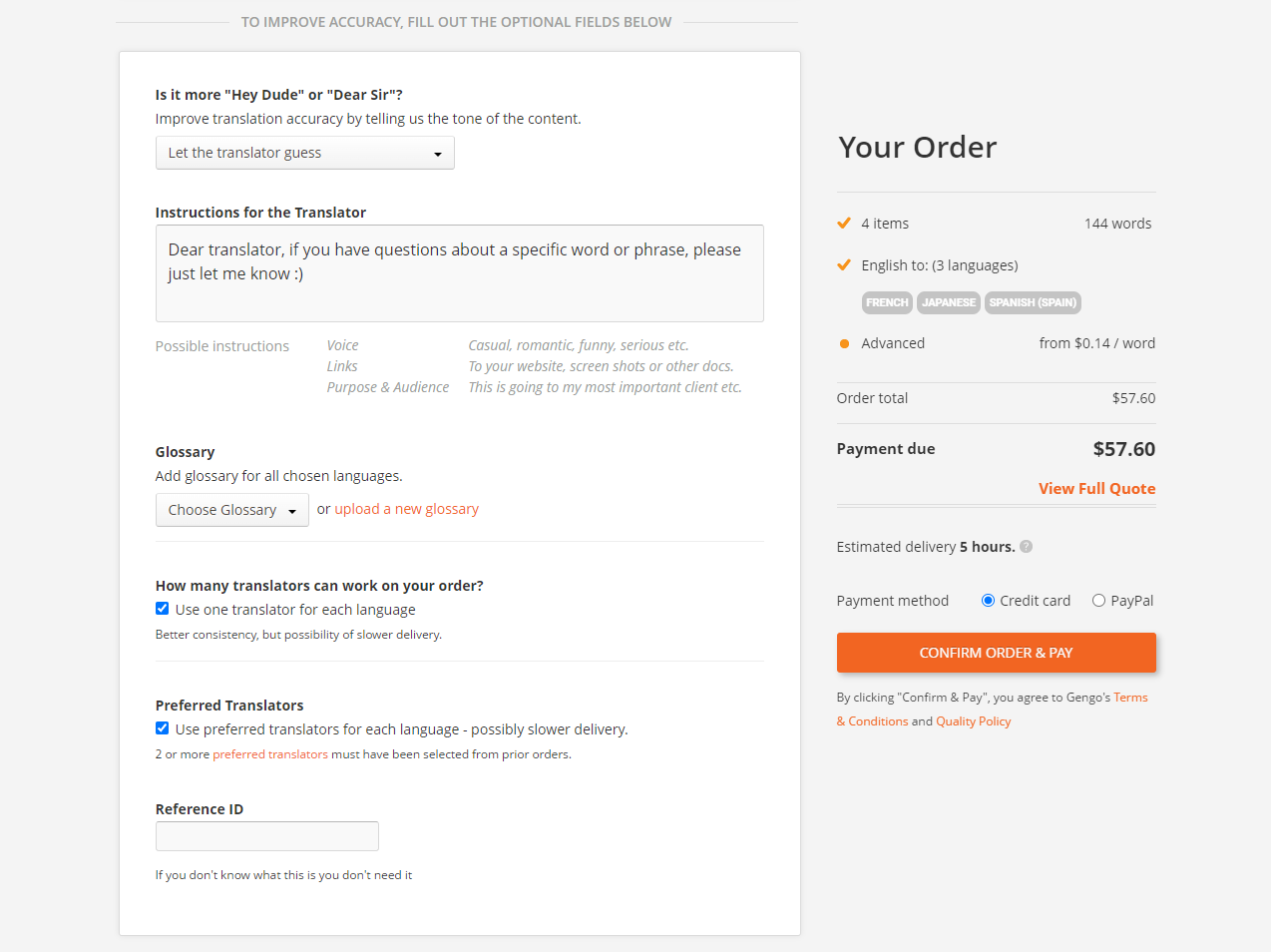 How To Use Lionbridge’s Online Translation Ordering Platform
