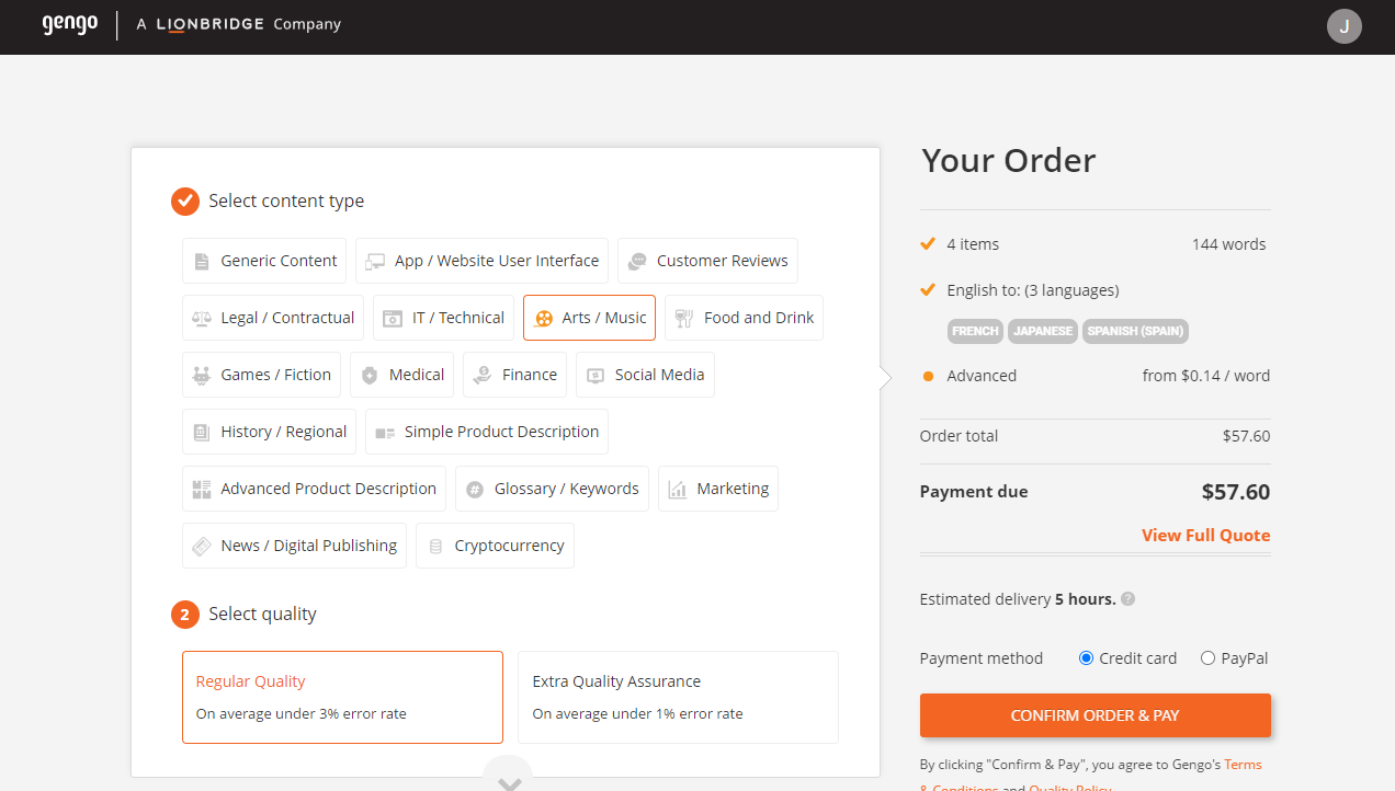 How To Use Lionbridge’s Online Translation Ordering Platform
