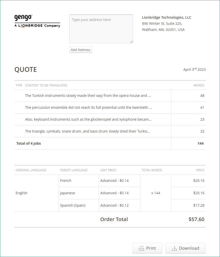 How To Use Lionbridge’s Online Translation Ordering Platform