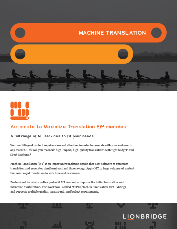 Machine Translation Services - Lionbridge